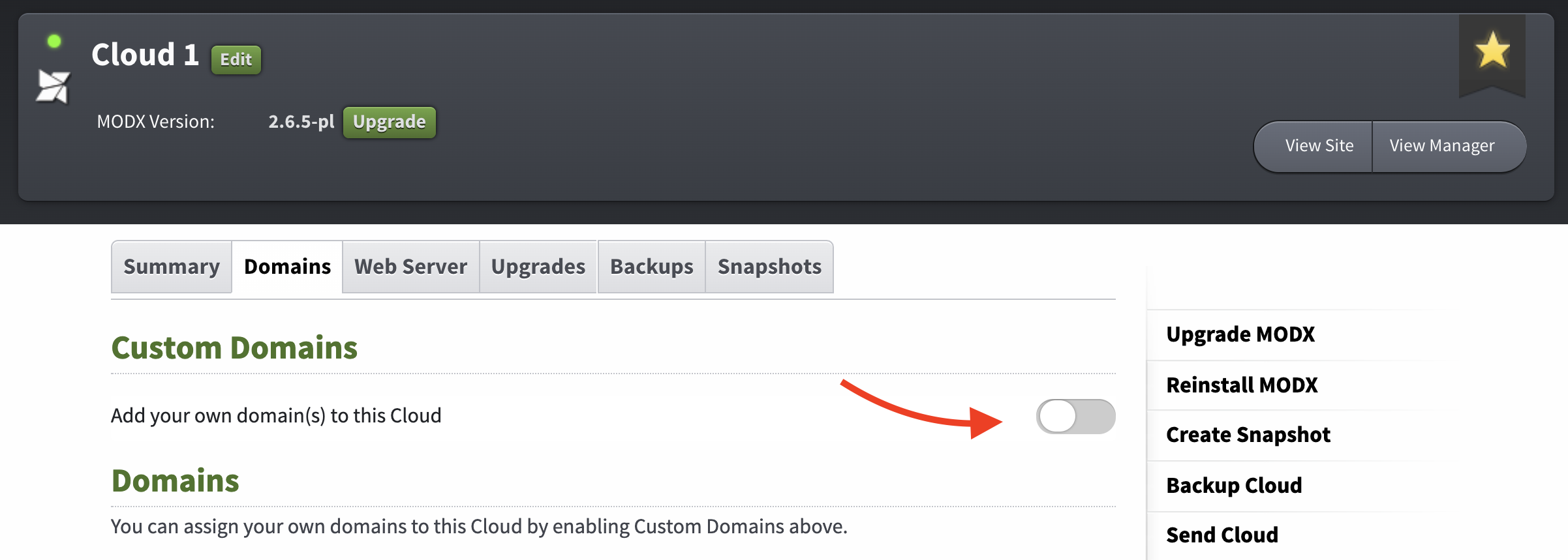 Manage Your Clouds – MODX Cloud Support